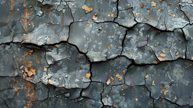 Cracked and Weathered this Rough Metal Sheet is Characterized by Its ...