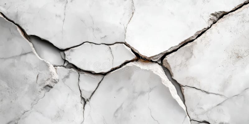 Cracked White Marble Surface with Natural Patterns and Textures Stock ...