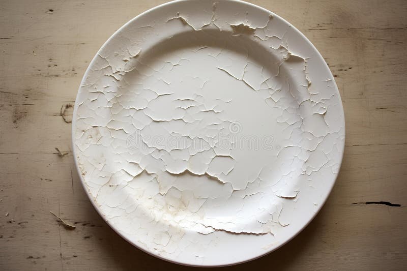 Cracked White Paint on Ceramic Plate Texture Stock Image - Image of ...