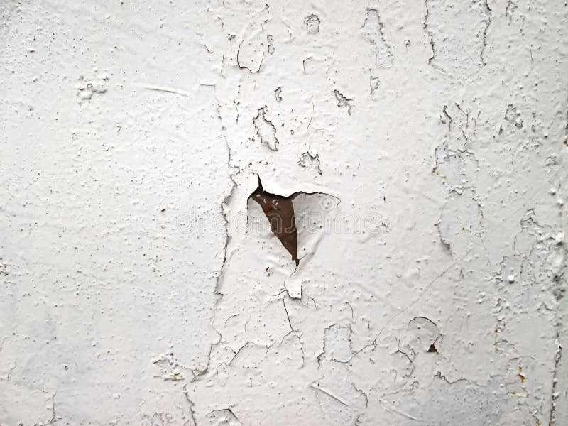 Cracked White Paint with Scratches and Roughness. Stock Image - Image ...