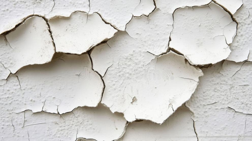 Cracked White Paint Surface Showing Extensive Damage Stock Illustration ...