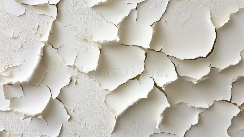 Cracked White Paint on a Textured Wall Stock Illustration - Illustration of surface, weathered ...