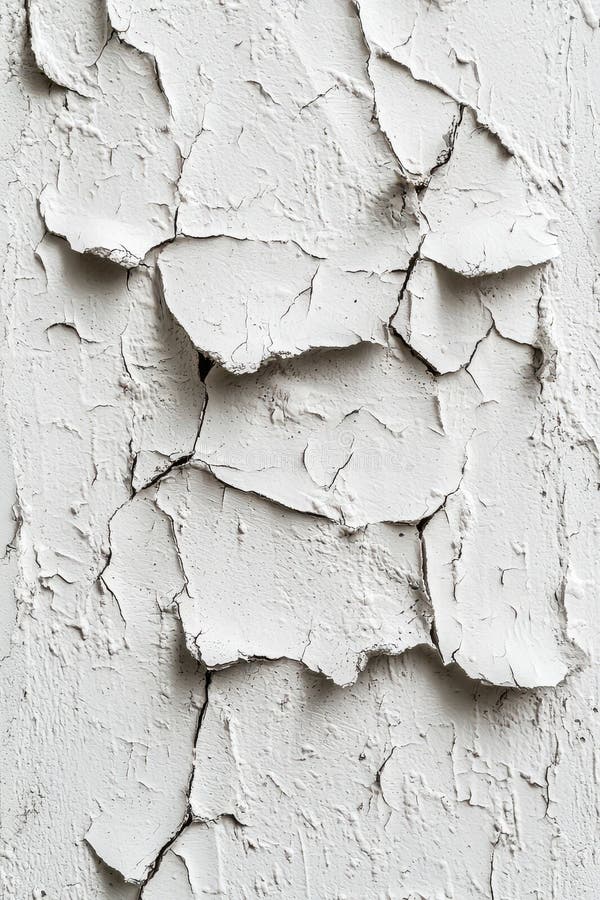 Cracked White Paint Wall Distressed Texture. Stock Illustration ...