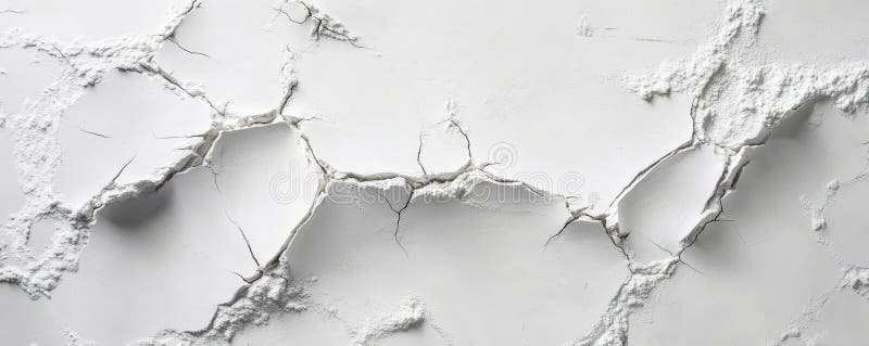 Cracked White Plaster Texture, Abstract Surface Pattern. Construction ...