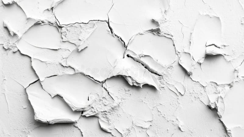 Cracked White Plaster Wall Texture Abstract Stock Illustration ...
