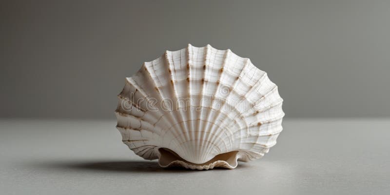 Cracked White Spherical Shell Object Rests on Gray Surface Stock Photo ...