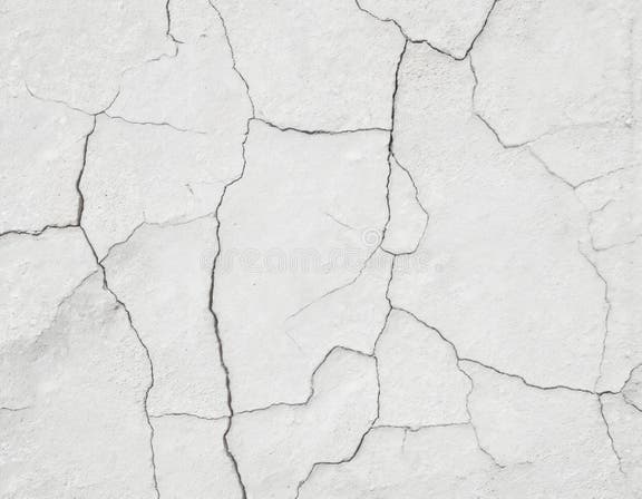Cracked White Stone Surface with Faded Texture and Irregular Cracks ...
