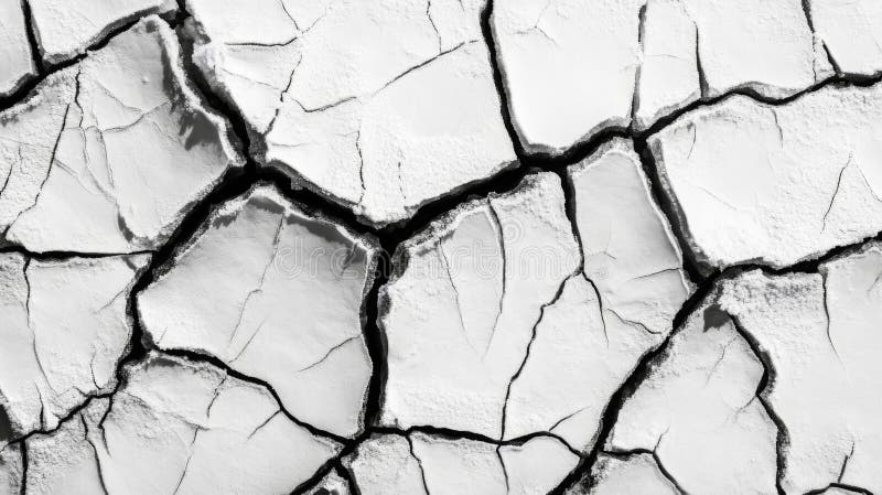 Cracked White Surface with Deep Fissures Stock Illustration ...