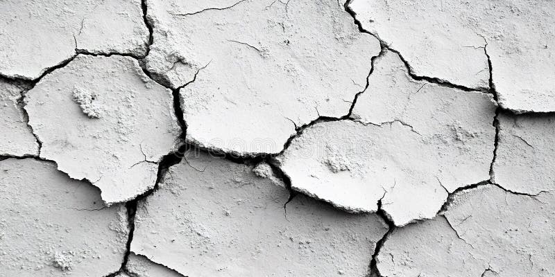 Cracked White Surface Showing Signs of Weathering and Deterioration in ...