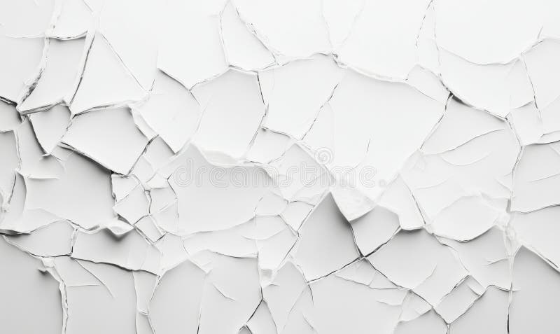 Cracked White Surface Texture, Abstract Background with Irregular ...