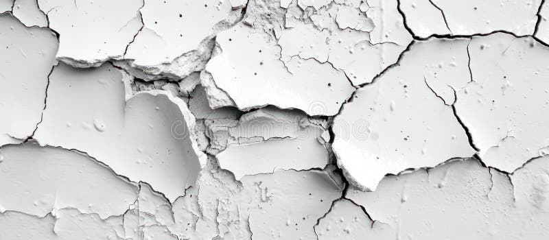 Cracked white wall stock illustration. Illustration of concrete - 322137879