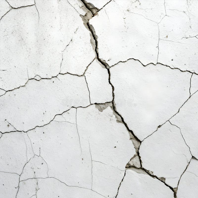 Cracked White Wall Isolated on White Background Stock Illustration ...