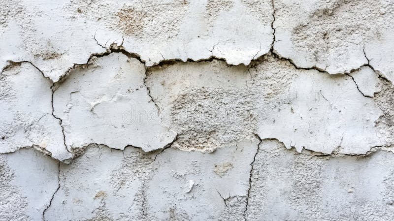 Cracked White Wall Surface Showing Extensive Damage Stock Illustration ...
