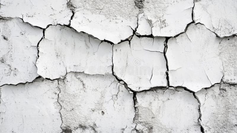 Cracked White Wall Surface Texture Background Stock Illustration ...