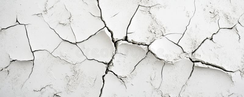 Cracked White Wall Texture with Abstract Pattern, Natural Decay Concept ...
