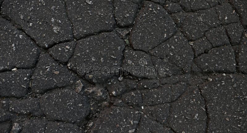 Cracked Worn Asphalt Top View Texture Background Stock Image - Image of ...