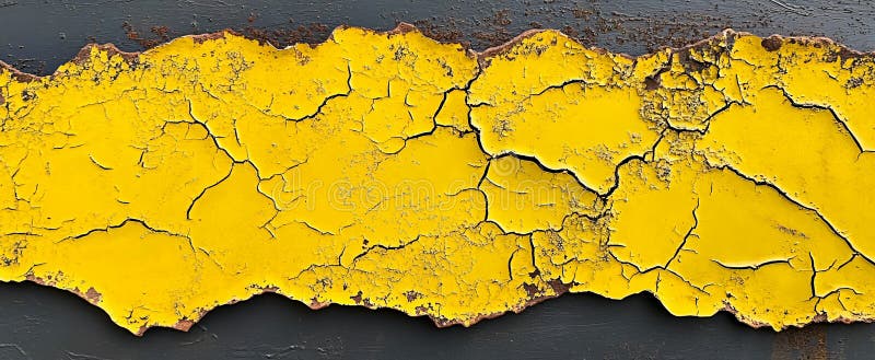 Cracked Yellow Paint on Rusty Metal Texture High Quality Image Stock ...