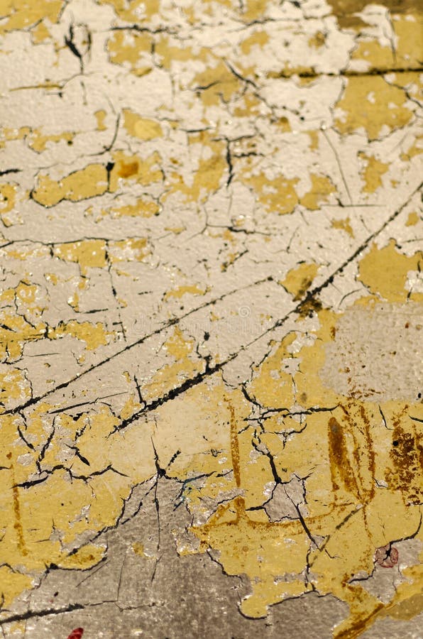 Cracked Yellow Surface stock image. Image of paint, pattern - 36027671