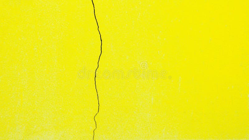 Cracked Yellow Wall. - Background Texture. Stock Photo - Image of ...