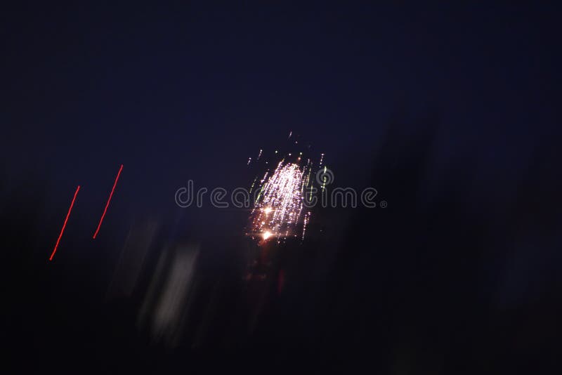 A Cracker Blast Sparkling in the Night Stock Photo - Image of cracker ...