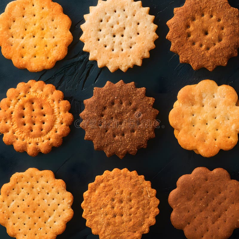 Cracker Collection, a Crispy Array for Snacking Satisfaction Stock ...