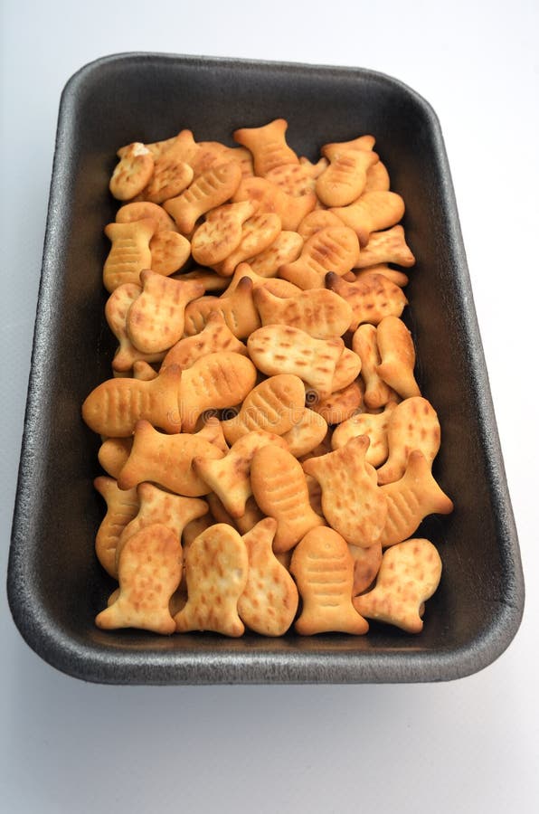 Cracker Cookies on Plate Isolated on White Stock Image - Image of fruit ...