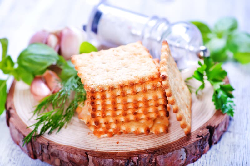 Cracker stock image. Image of gourmet, crumb, salt, herb - 70607107