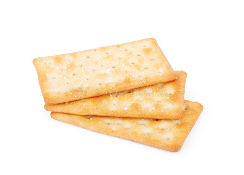 Cracker Isolated on White Background Stock Photo - Image of yummy ...