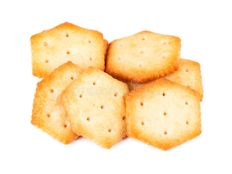 Stacked of Cheese Cracker Isolated on White Background Stock Image ...