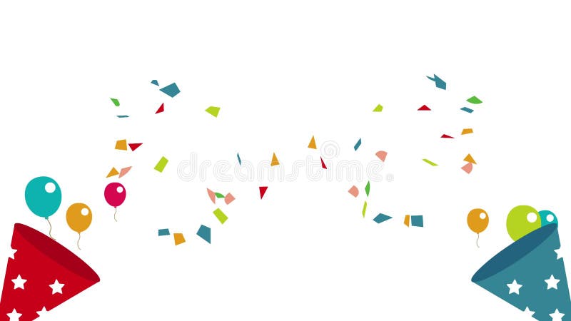 Cracker Party Popper Animation Movie. Green Background for Background ...