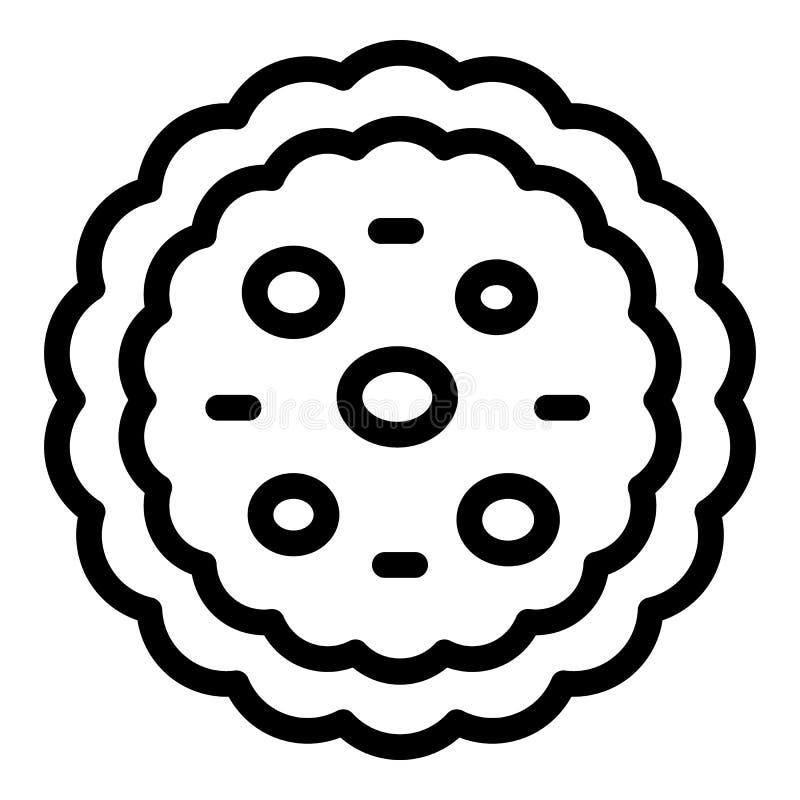 Cracker Shape Icon Outline Vector. Sugar Grain Stock Vector ...