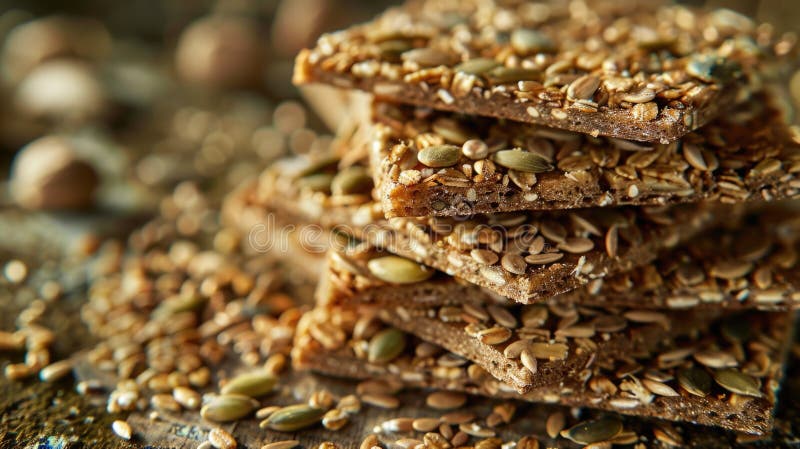 Cracker Snack with Seeds and Nuts Stock Photo - Image of healthy ...
