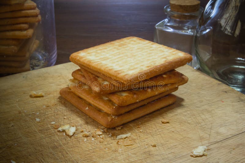 Cracker stock photo. Image of biscuit, brown, wheat, closeup - 79024174