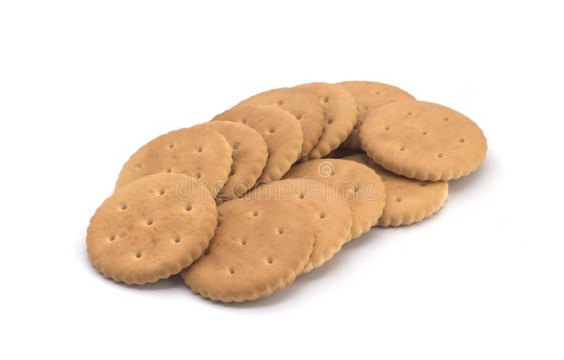 Cracker on White Background Stock Image - Image of closeup, appetizer ...