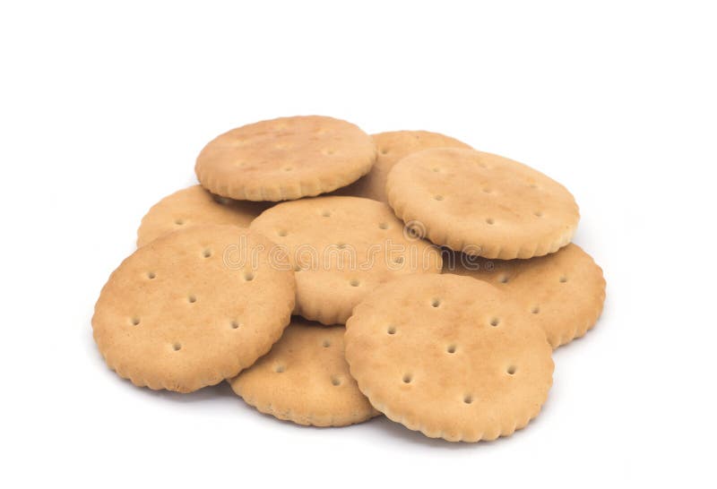Cracker on White Background Stock Image - Image of eating, macro: 194433797
