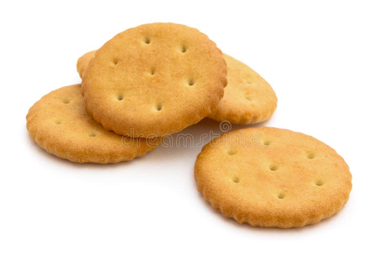 Group Of Round Thin Crackers Stock Photo - Image of isolated, crackers ...