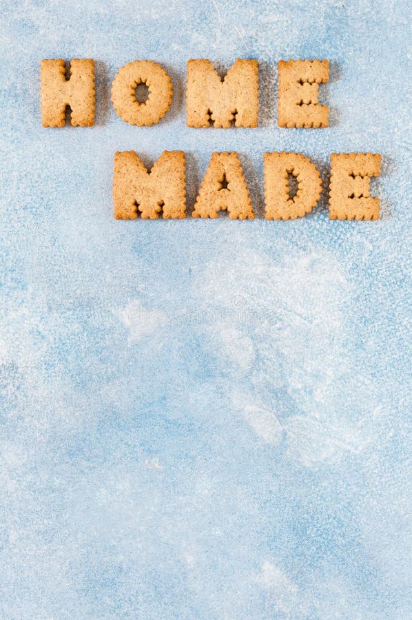 Crackers Arranged As a Word Homemade Stock Image - Image of british ...