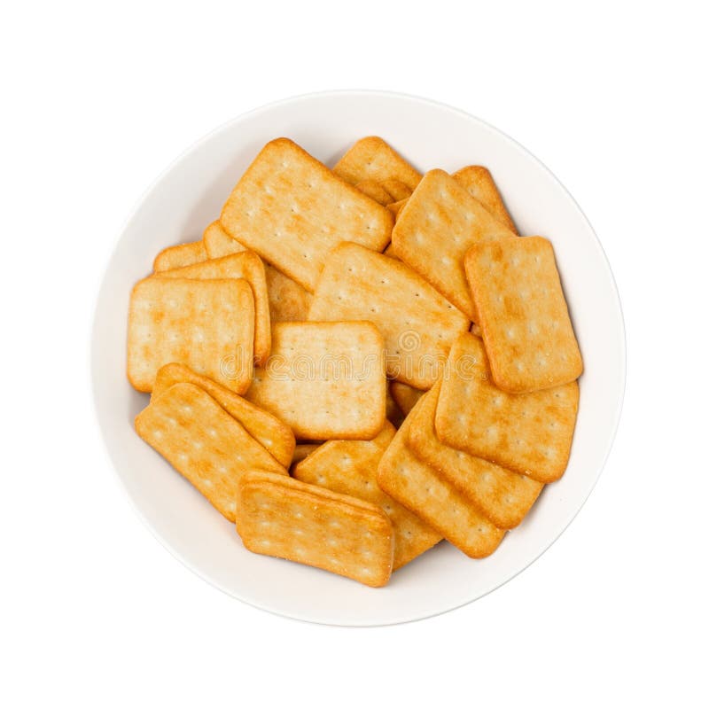 Crackers or Biscuits. Cookies Isolated Stock Photo - Image of crispy ...