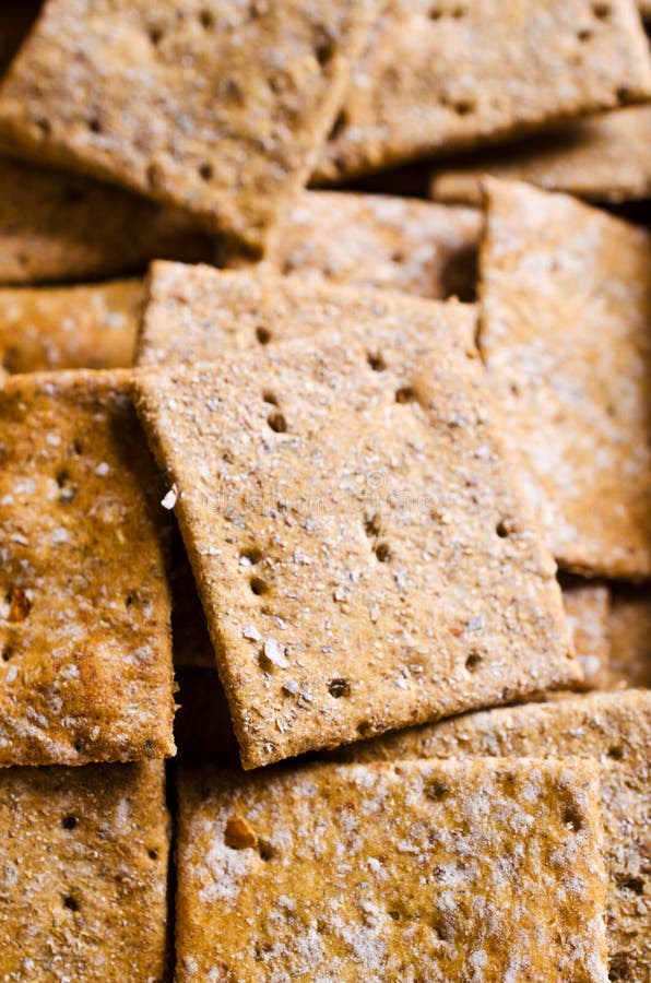 Crackers with bran stock photo. Image of lifestyle, crispbread - 66296470
