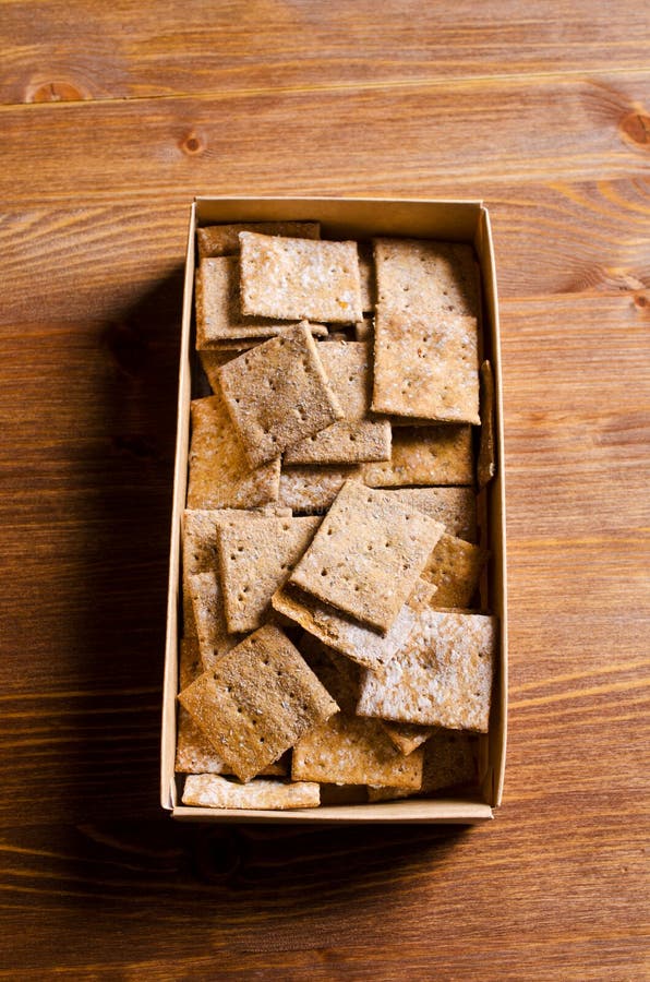Crackers with bran stock photo. Image of appetizer, dietary - 66296480