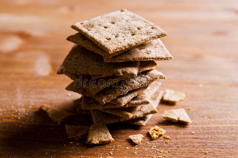 Crackers with bran stock photo. Image of crumb, group - 66305606