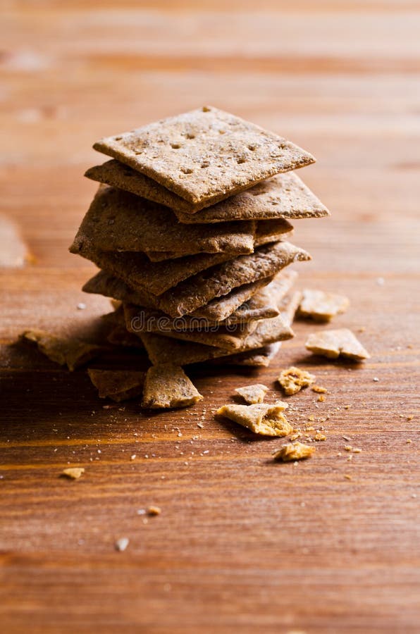 Crackers with bran stock image. Image of dietary, cookie - 66305859