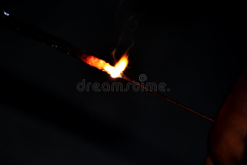Crackers Burning at the Time New Year Stock Image - Image of screenshot ...