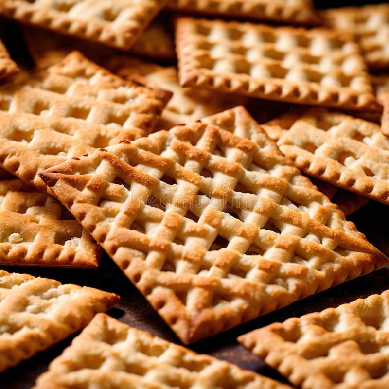 Crackers, Crispy Baked Biscuit Cookie Thin Sliced Food Stock ...