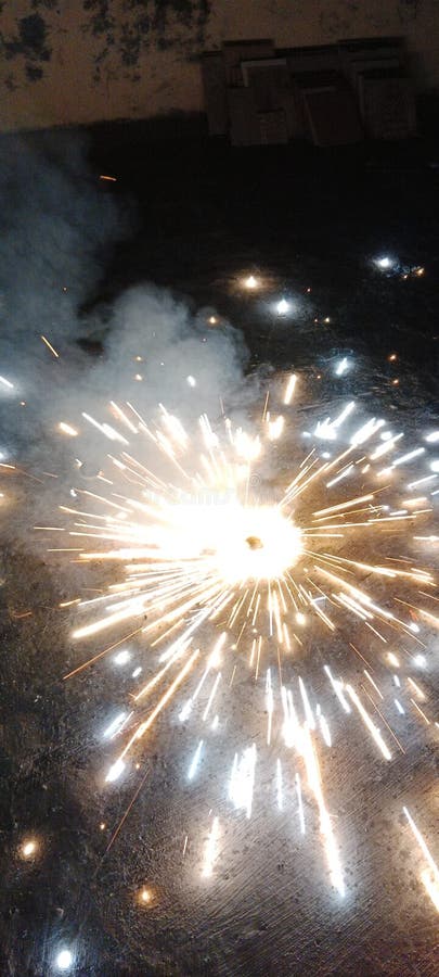 Crackers with Emitted Lighting, Fancy Fireworks in the Night during ...