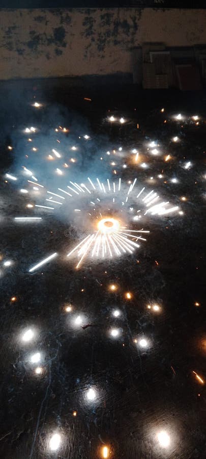 Crackers with Emitted Lighting, Fancy Fireworks in the Night during ...