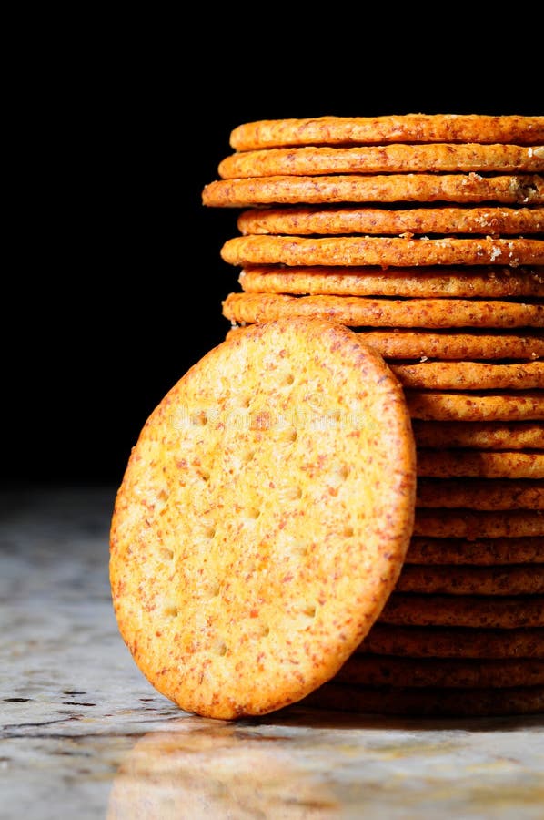 Crackers on a Granite Counter Top Stock Image - Image of grain, table ...