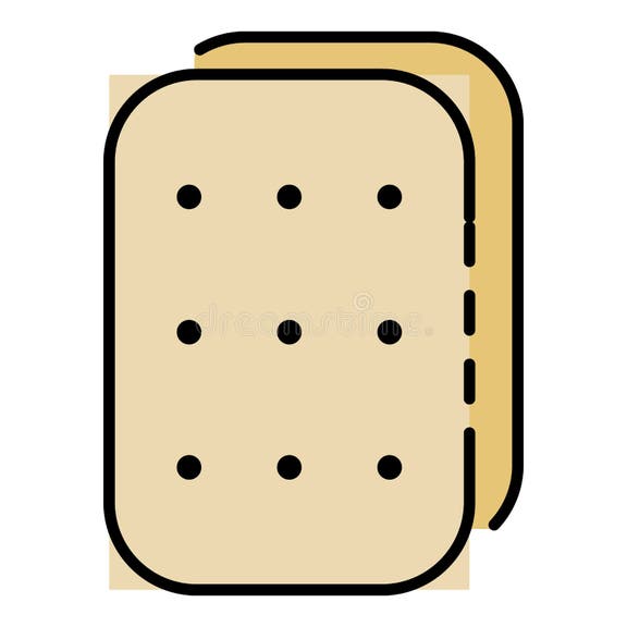 Crackers Icon Color Outline Vector Stock Vector - Illustration of food ...