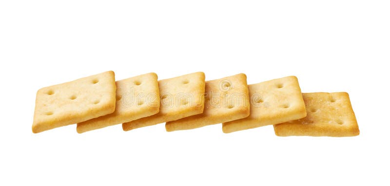 Crackers Isolated. Square Crackers Isolated on White Background Stock ...