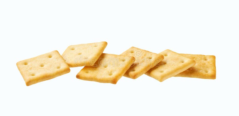 Crackers Isolated. Square Crackers Isolated on White Background Stock ...